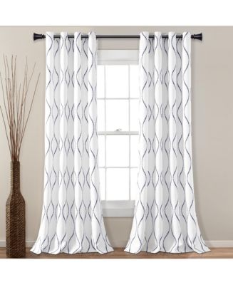 Swirl Light Filtering Window Curtain Panels - Macy's