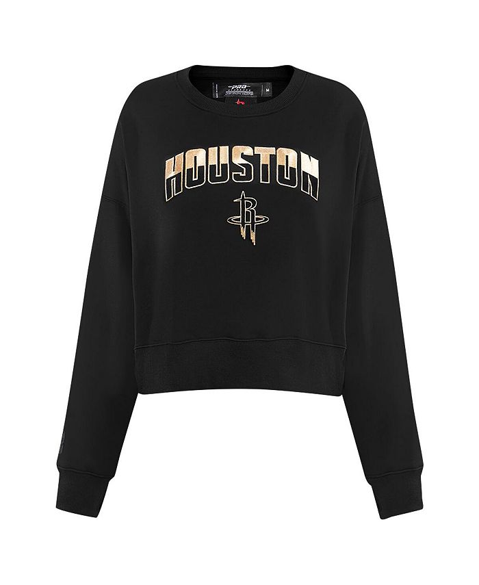 Pro Standard Women's Black Houston Rockets Glam Cropped Pullover ...