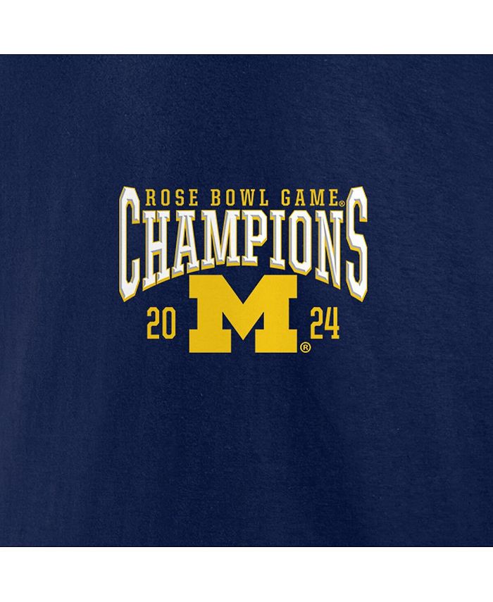 Fanatics Men's Navy Michigan Wolverines College Football Playoff 2024 Rose Bowl Champions Score ...
