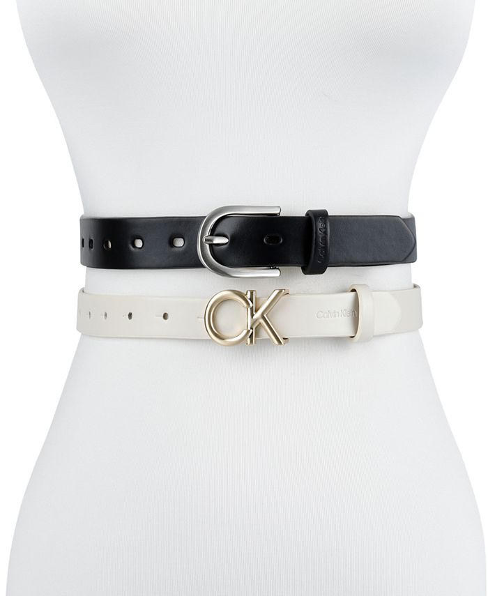 Calvin Klein Women's 2-Pc. Skinny Dress Belts Set - Macy's