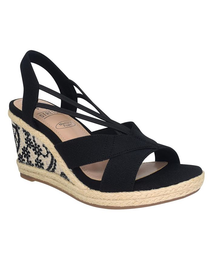 Impo Women's Tiyasa Embroidered Platform Wedge Sandals - Macy's