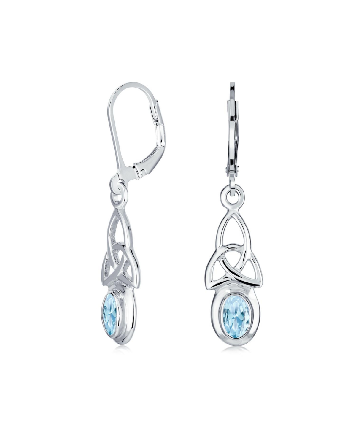 Click here for Bling Jewelry Love Knot Oval Bezel Set Natural Ame... prices
