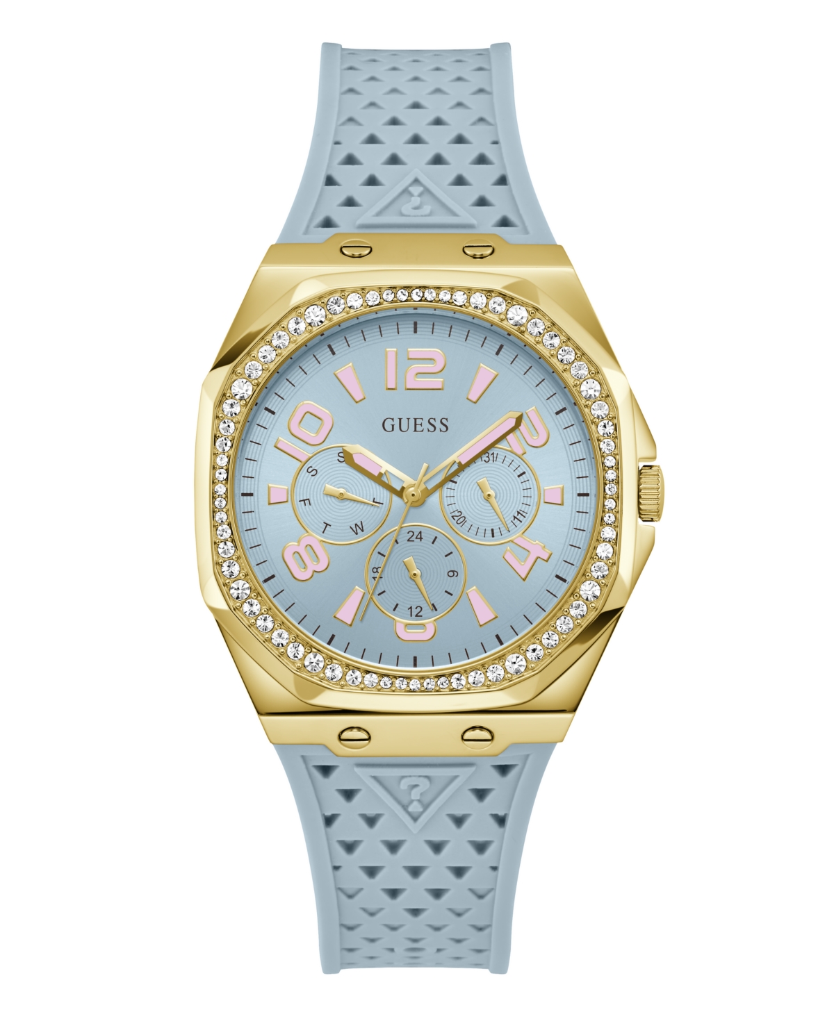 Click here for Guess Womens Analog Blue Silicone Watch 39mm - Blu... prices