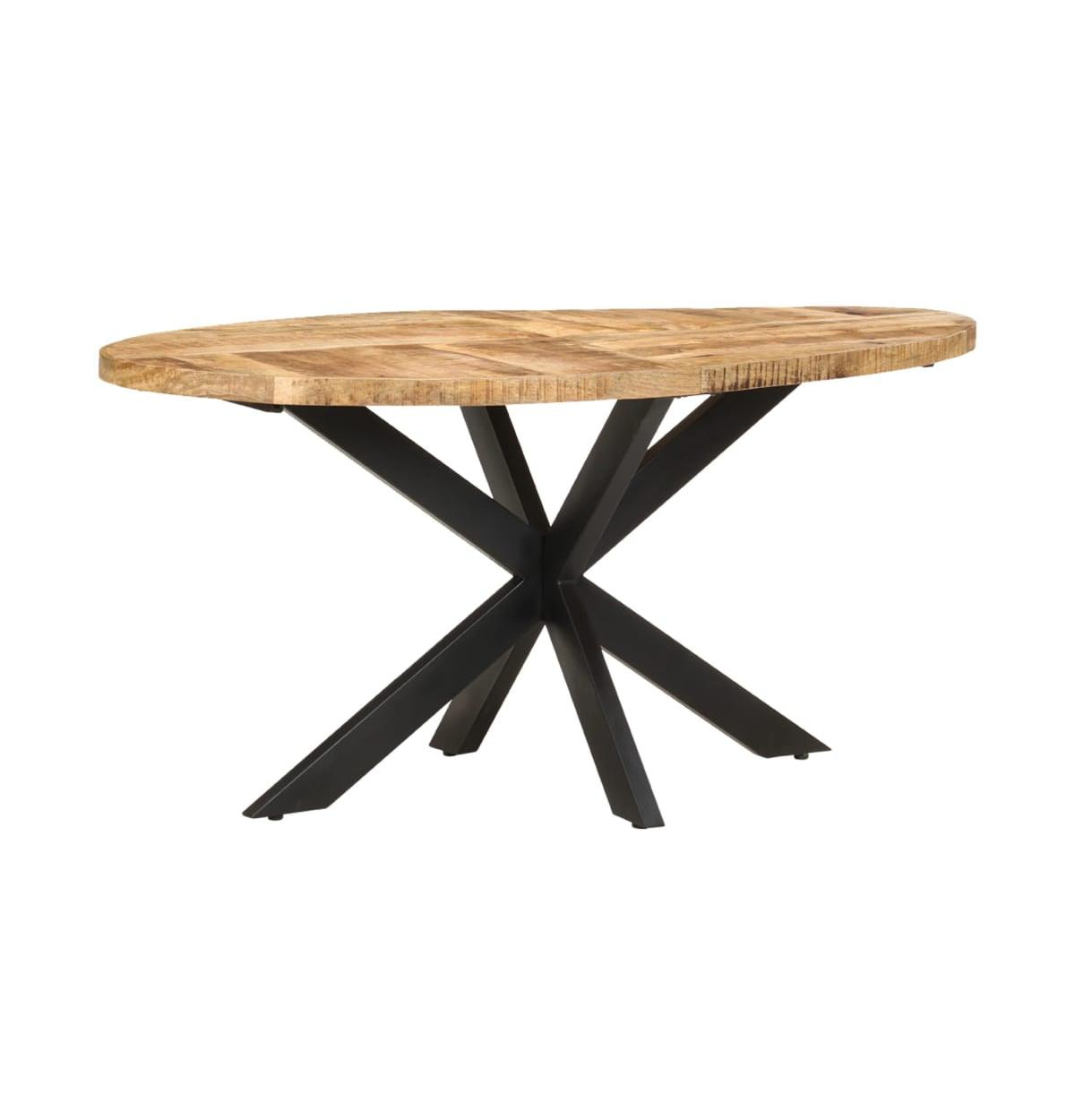 Click here for Dining Table 63x35.4x29.5 Rough Mango Wood - Brown prices