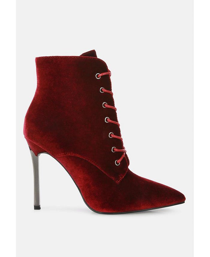 London Rag Women's bornsta velvet high heeled velvet boots - Macy's