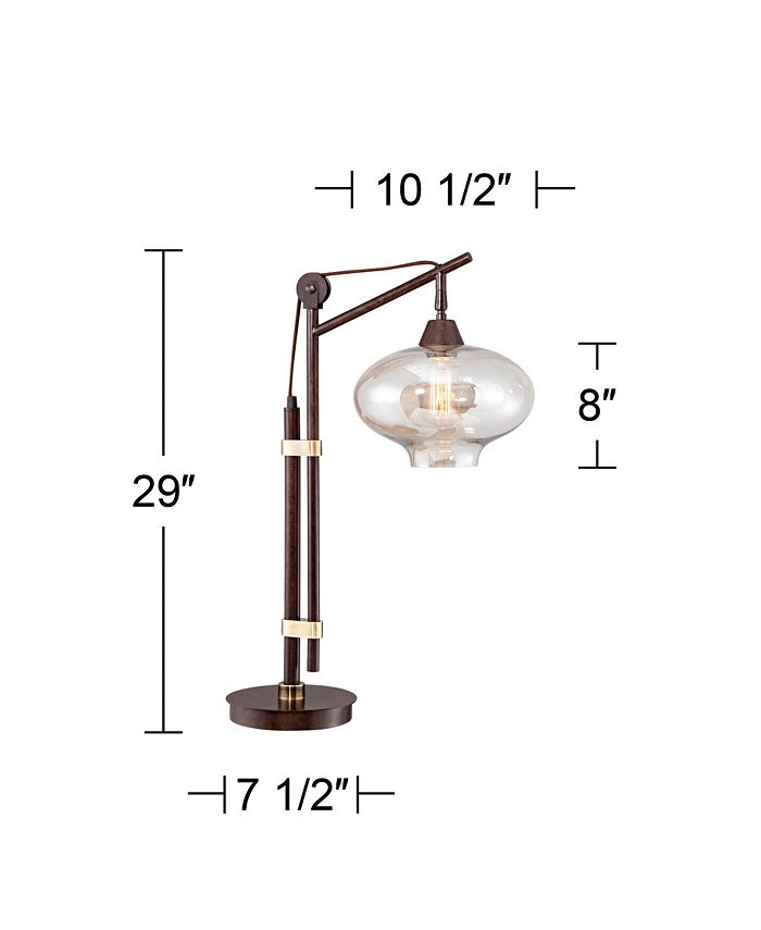 Franklin Iron Works Calyx Modern Industrial Desk Lamp 29" Tall Rich ...