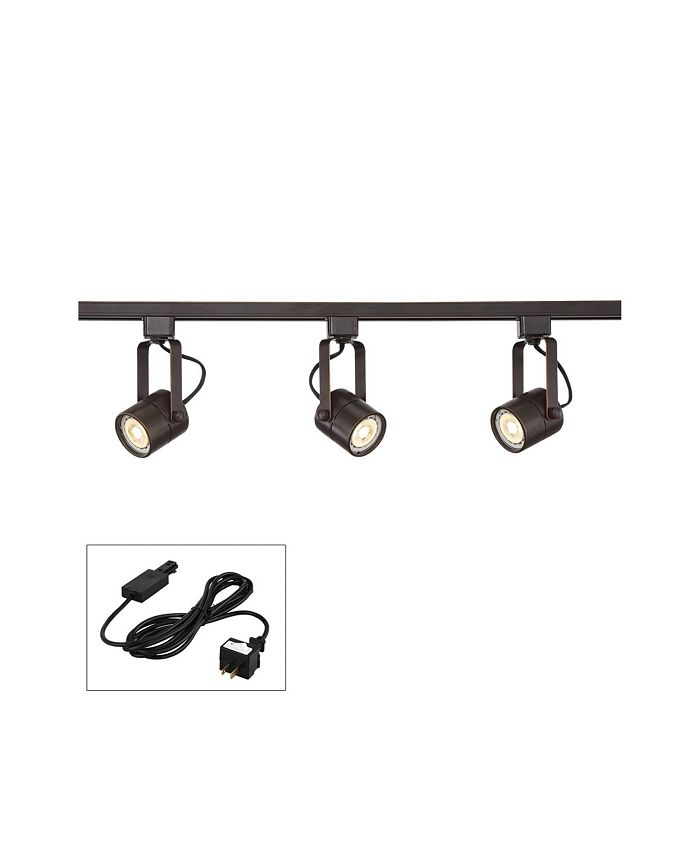 Pro Track 3-Head LED Bullet Lights Ceiling Track Light Fixture Kit ...