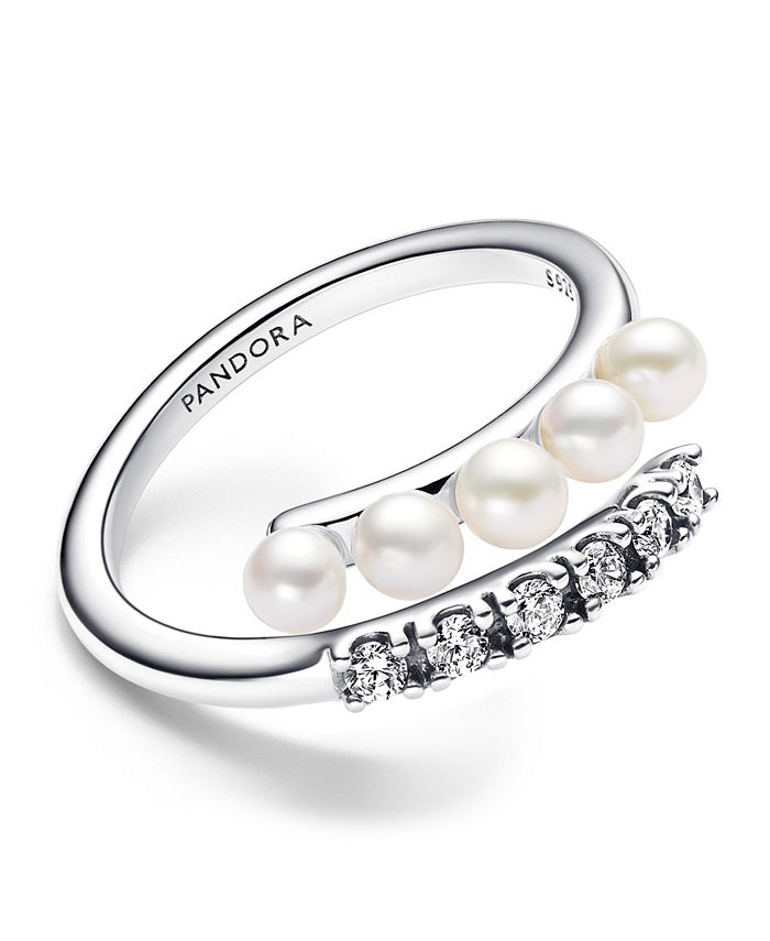 Pandora Sterling Silver Timeless Treated Freshwater Cultured Pearls ...
