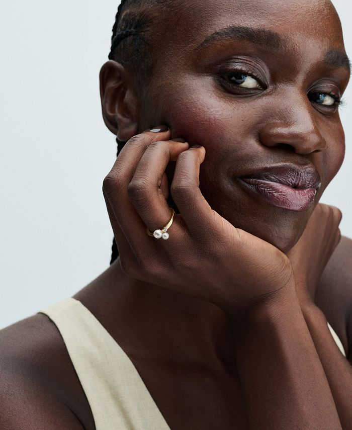 Pandora Sterling Silver Timeless Duo Treated Freshwater Cultured Pearls ...