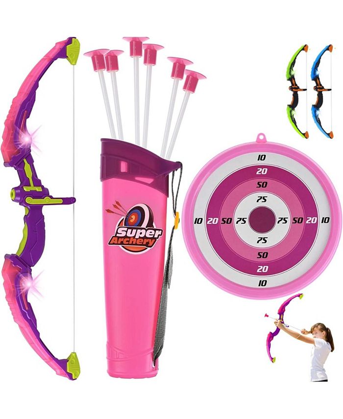 ToyVelt / Bow and Arrow Set / 6 Suction Cup Arrows, Target & Quiver / 3 ...