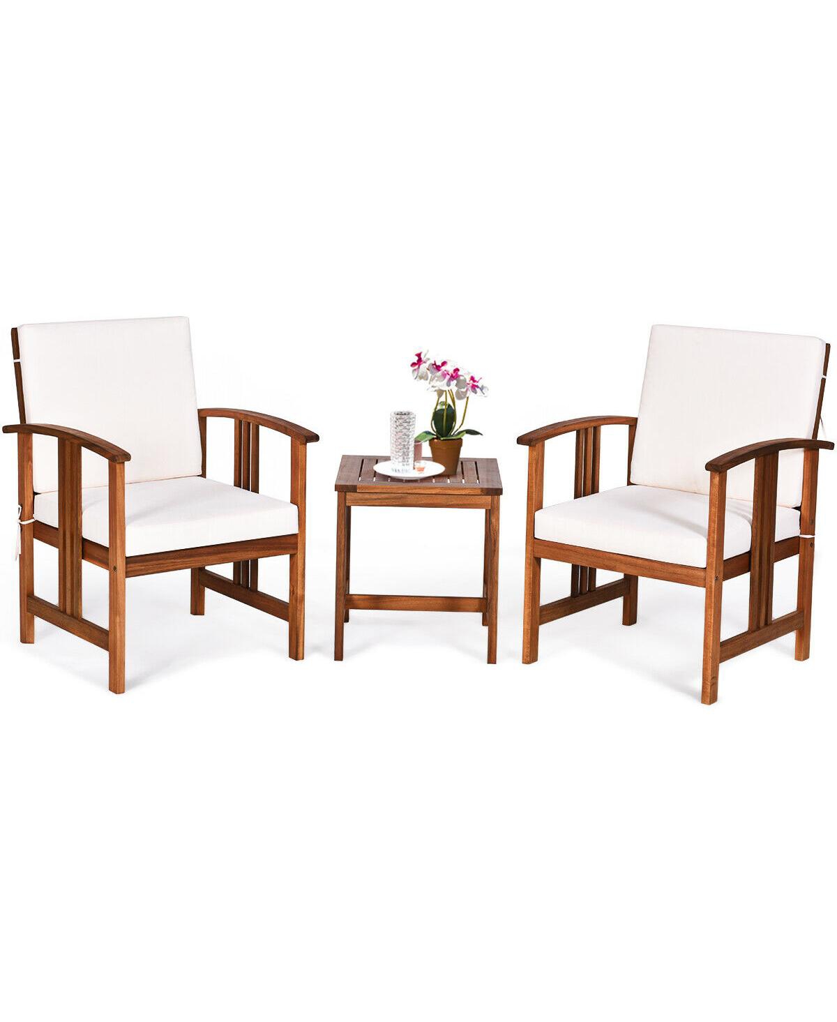 Click here for Vebreda 3PC Solid Wood Outdoor Patio Sofa Furnitur... prices