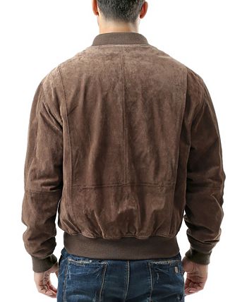 Landing Leathers Men WWII Suede Leather Tanker Jacket - Macy's