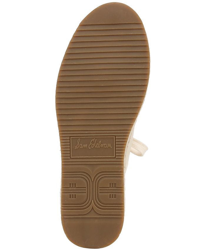 Sam Edelman Women's Poppy Lace-Up Jute Espadrille Sneakers - Macy's
