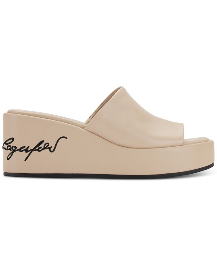 KARL LAGERFELD PARIS Women's Calvina Platform Wedge Sandals - Macy's