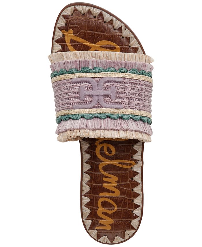 Sam Edelman Georgia Raffia Slide Sandals - Macy's