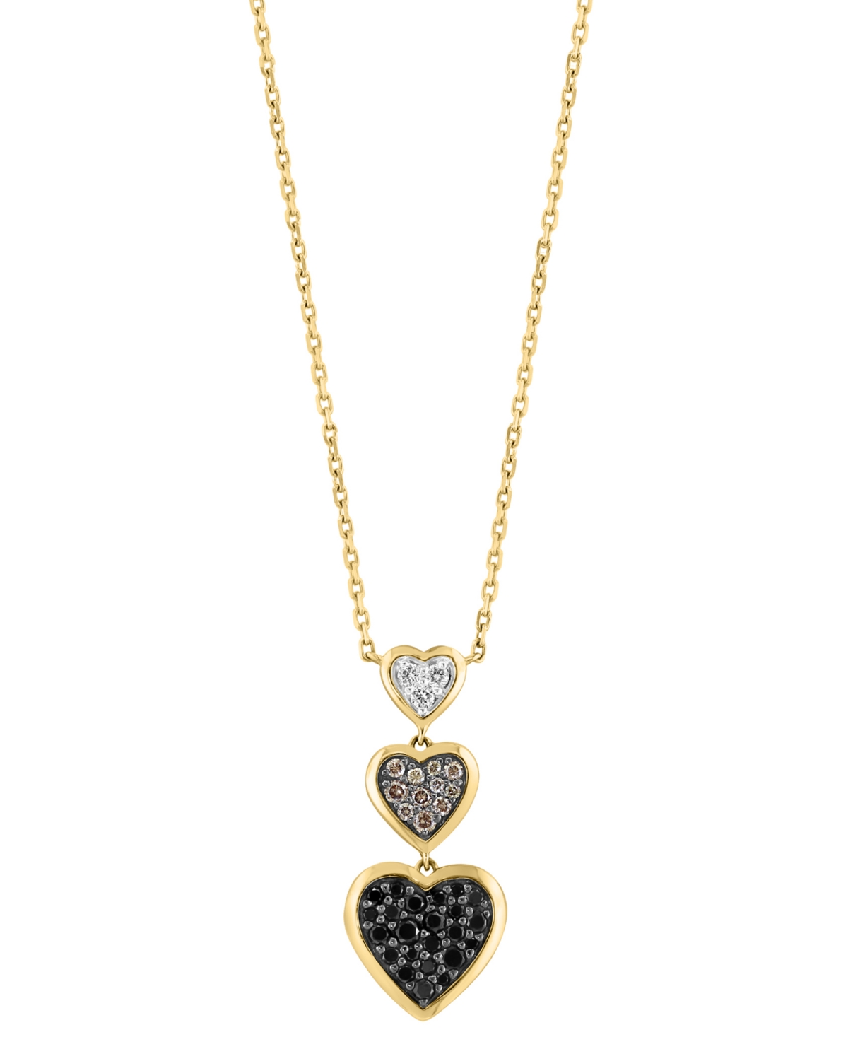 Click here for Effy Multicolor Diamond Triple Heart Drop Pendant... prices