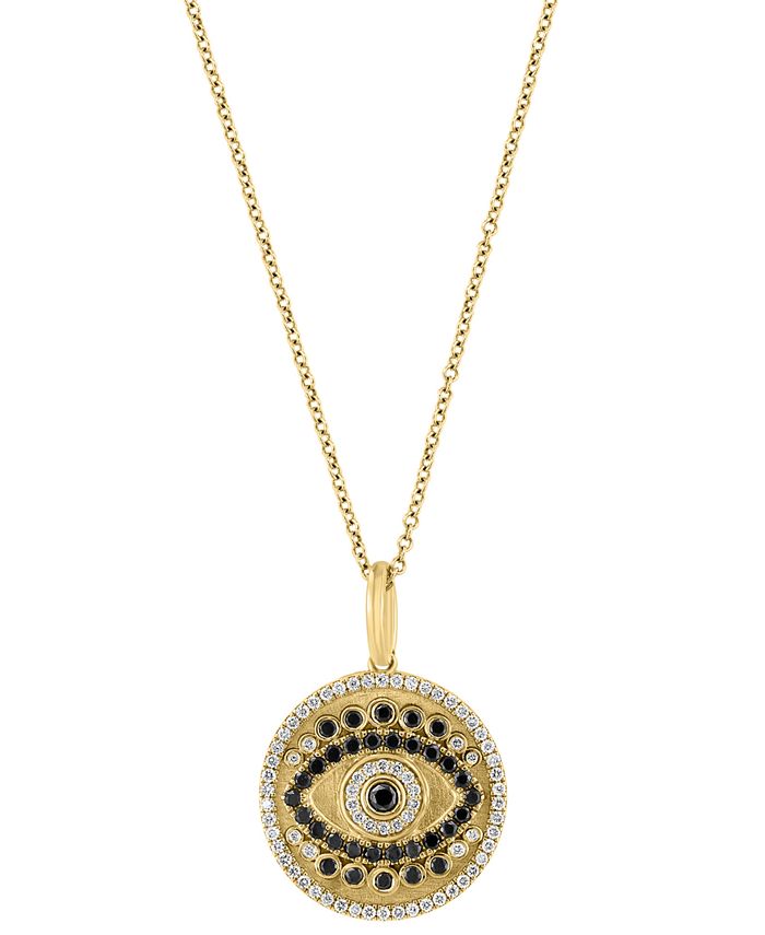 EFFY Collection EFFY® Black Diamond (3/8 ct. t.w.) & White Diamond Evil ...