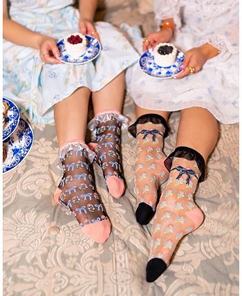 Sock Candy Women's Bridgerton Style Ruffle Sheer Socks Bundle - Macy's