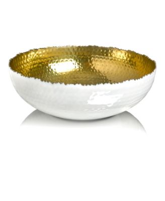 Godinger Signature Collection Enamel Gold-Tone Stainless Serving Bowl ...