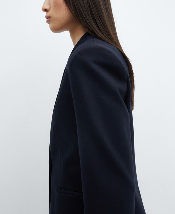 MANGO Women's Blunt Stitching Fitted Blazer - Macy's