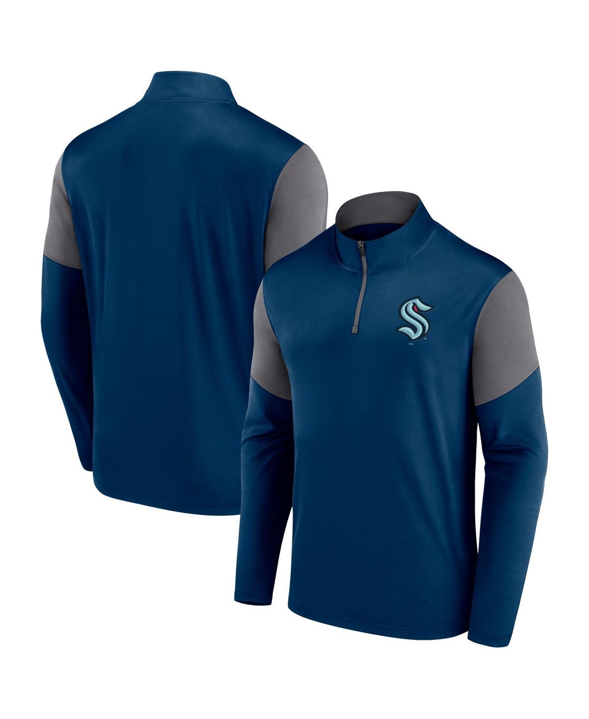 Click here for Mens Fanatics Deep Sea Blue Seattle Kraken Logo Qu... prices