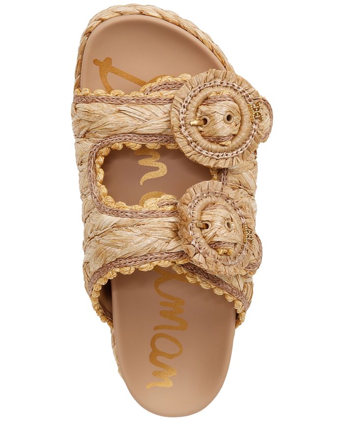 Sam Edelman Reina Woven Double Buckle Slide Sandals - Macy's