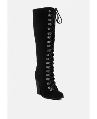 STREET-SLAY Womens Antique Eyelets lace up Knee Boots - Macy's