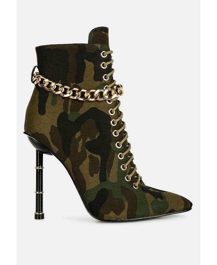 London Rag moulin ringed stiletto camouflage ankle boot - Macy's