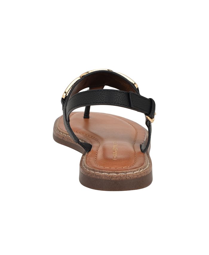 Tommy Hilfiger Women's Brontina Flat Thong Sandals with Hardware - Macy's