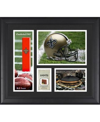 New Orleans Saints Team Logo Framed 15'' x 17'' Collage with Piece of ...
