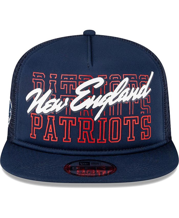 New Era Men's Navy New England Patriots Instant Replay 9FIFTY Snapback ...