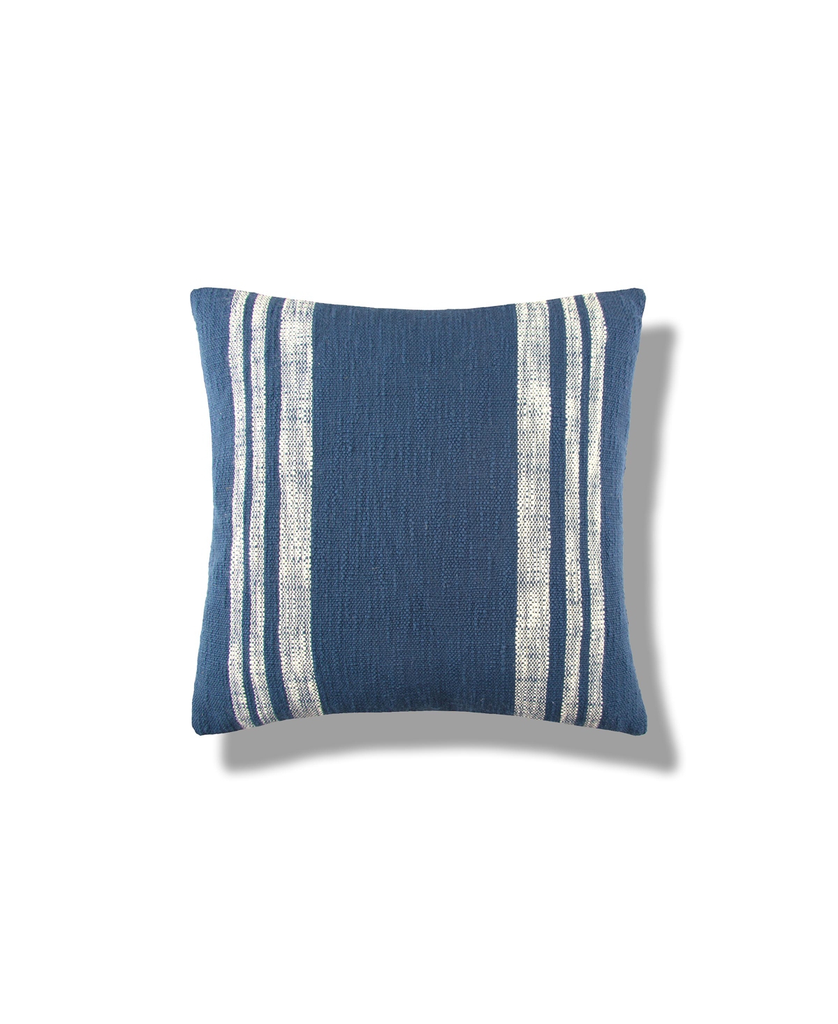 Click here for Morgan Striped Blue Cotton Decor Throw Pillow  18&... prices