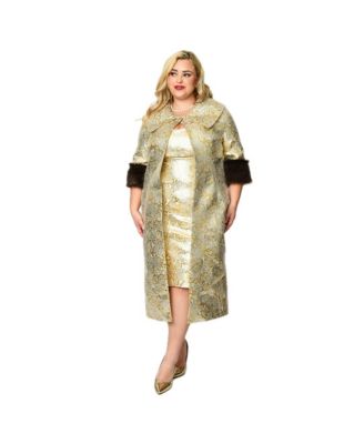 Barbie Plus Size Evening Splendour Brocade Coat - Macy's