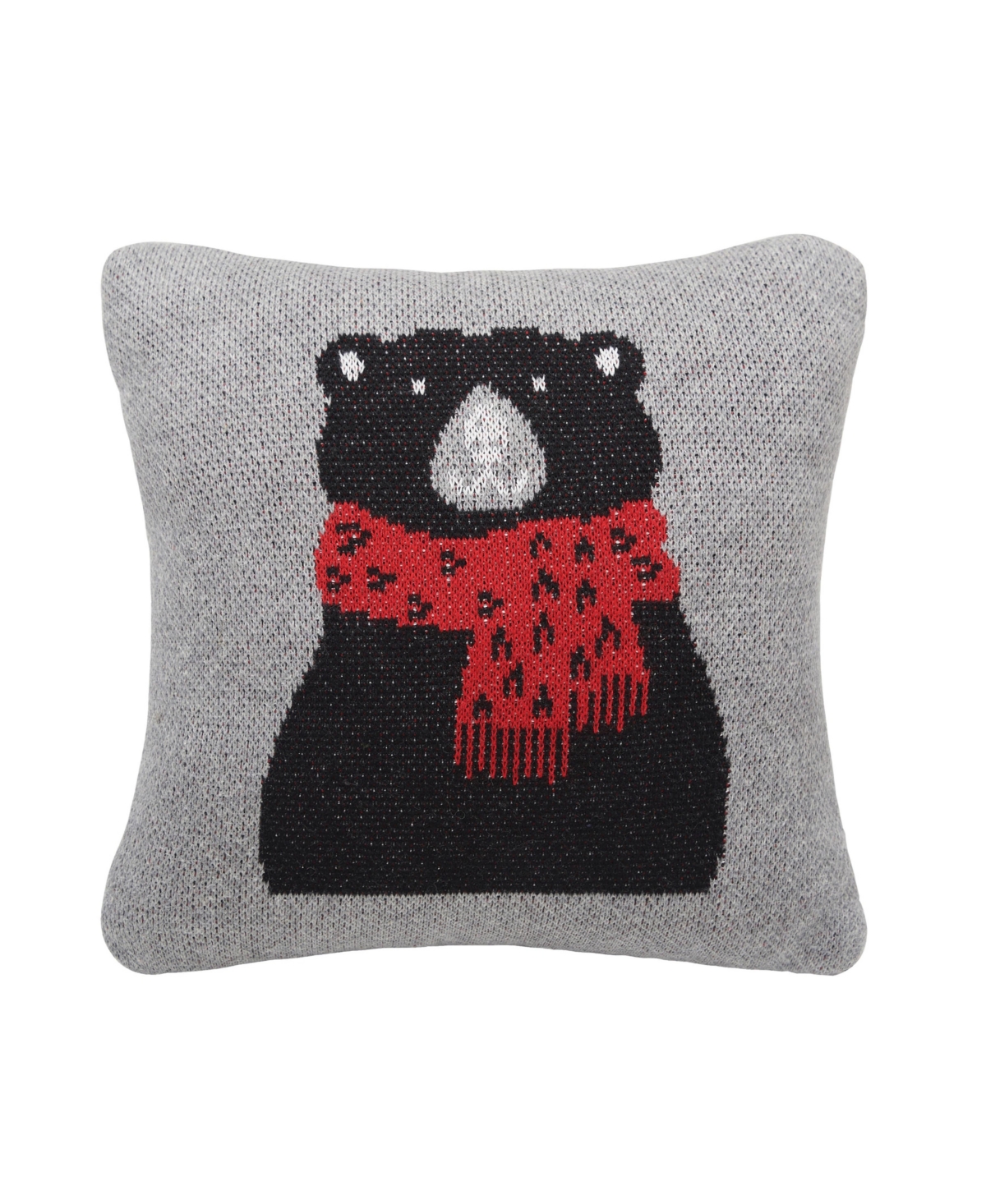 Click here for 10 x 10 Winter Black Bear Wearing Red Scarf on Gra... prices