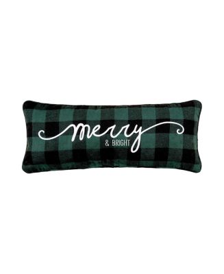 "Merry and Bright" Red & Black Checkered Plaid Christmas Mini Accent ...
