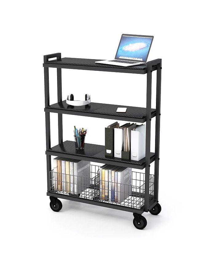 Simplie Fun Cart - 4 Tier Wide Collection Black - Macy's