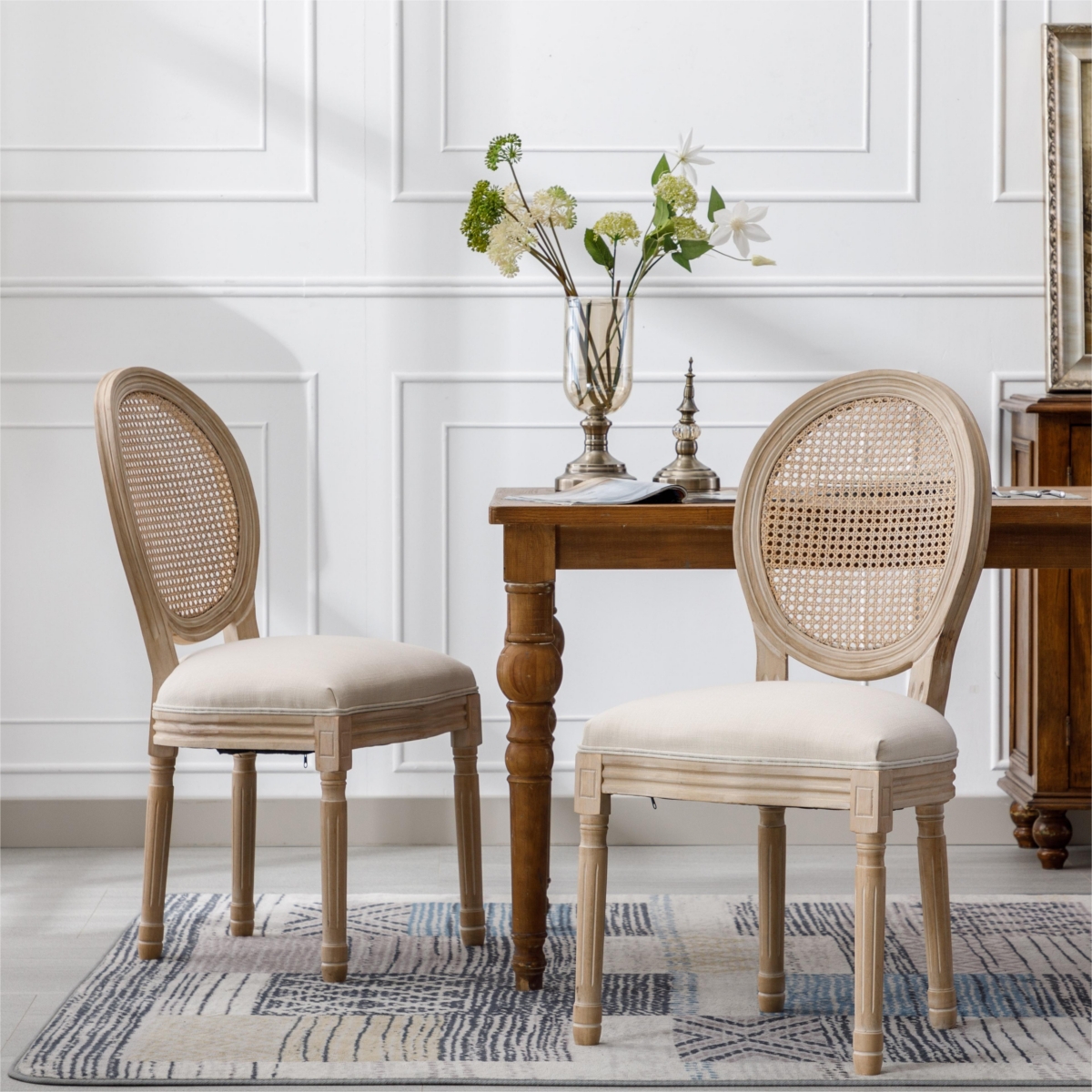 Click here for Streamdale Antique French Style Dining Chairs Set... prices