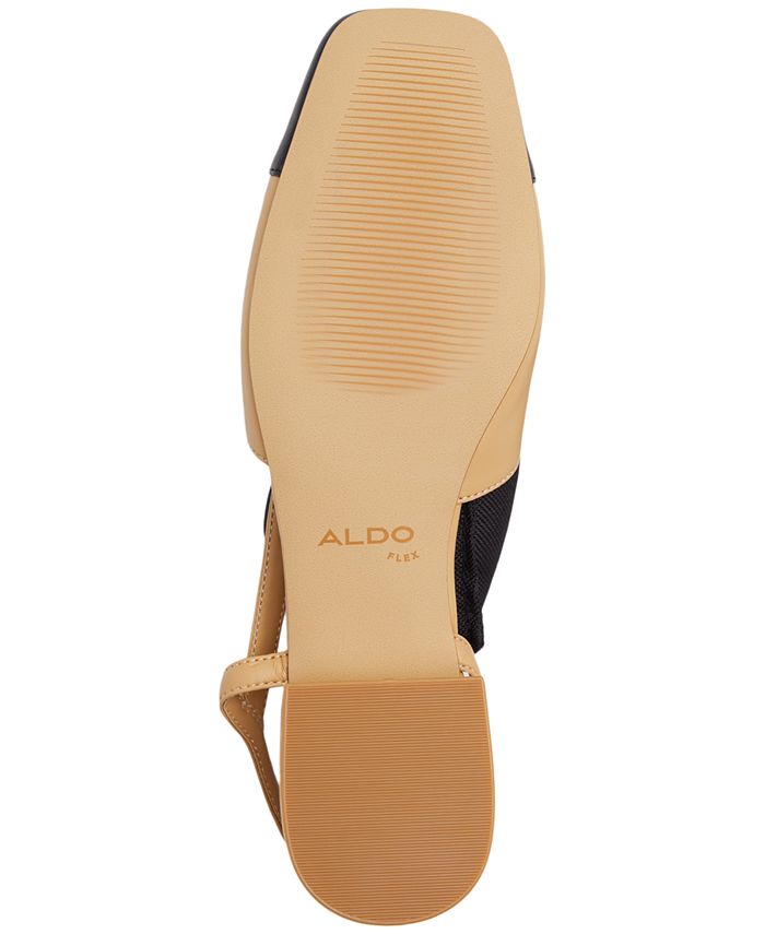 ALDO Women's Amandine Slingback Cap Toe Block-Heel Flats - Macy's