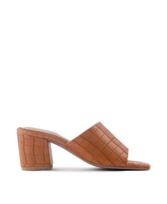 London Rag dumpllin croco slip-on block heel sandals - Macy's