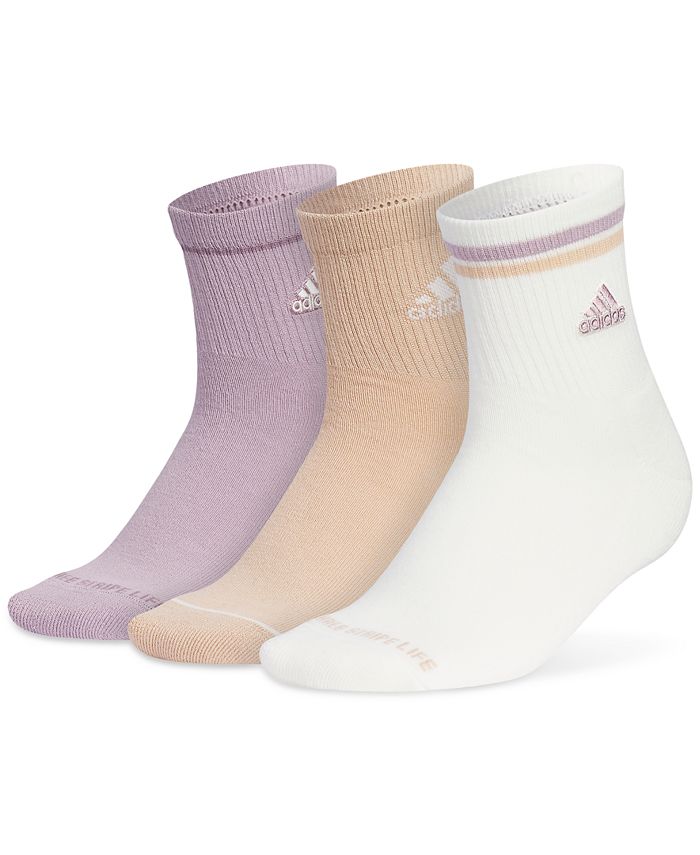 adidas Women's 3-Pk. Cushioned Sport 2.0 High Quarter Socks - Macy's