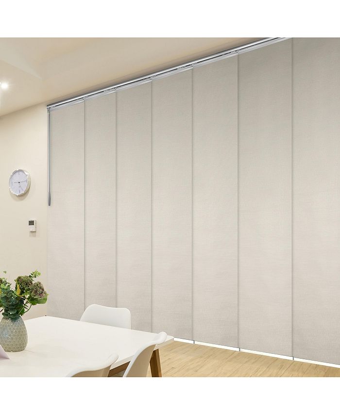Rod Desyne Pearl 7-Panel Single Rail Panel Track Extendable Blind 110 ...