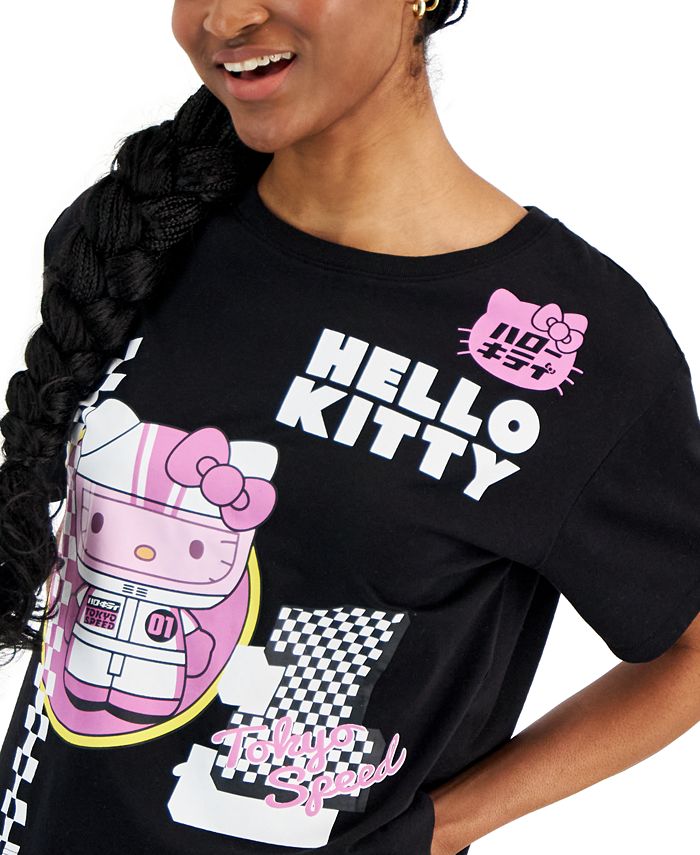 Love Tribe Juniors' Hello Kitty Tokyo Crewneck Tee - Macy's