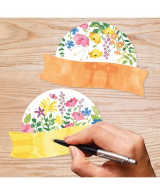 Spring Flowers - DIY Blank Paper Labels - Classroom Name Tags - Set of ...