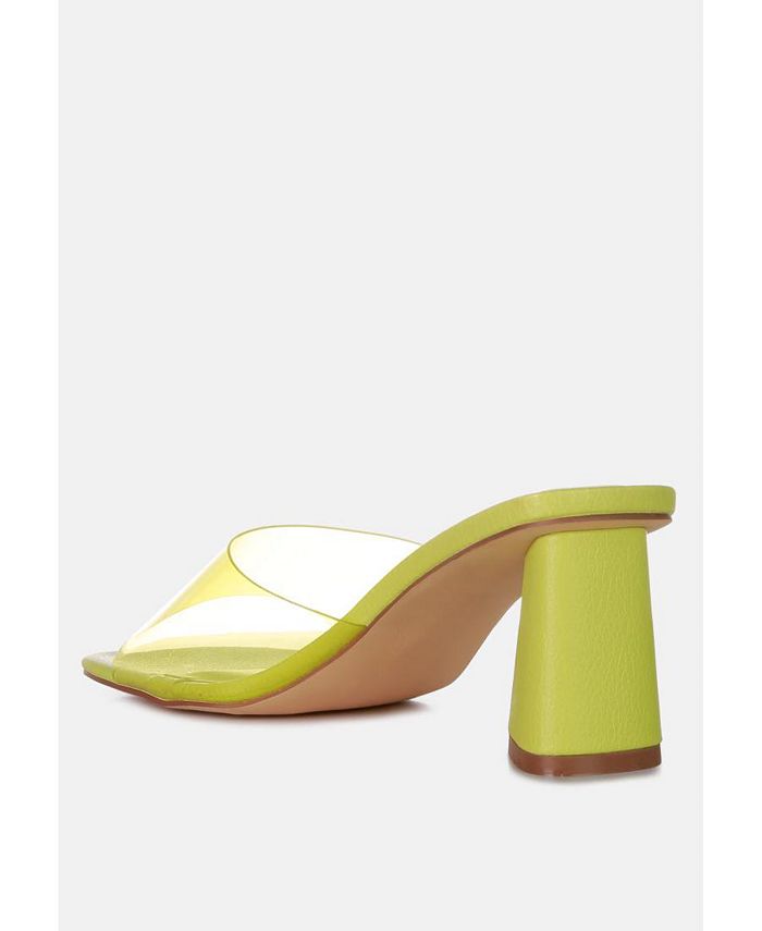 London Rag Clear Flirt Clear Strap Slip On Heel Sandals - Macy's