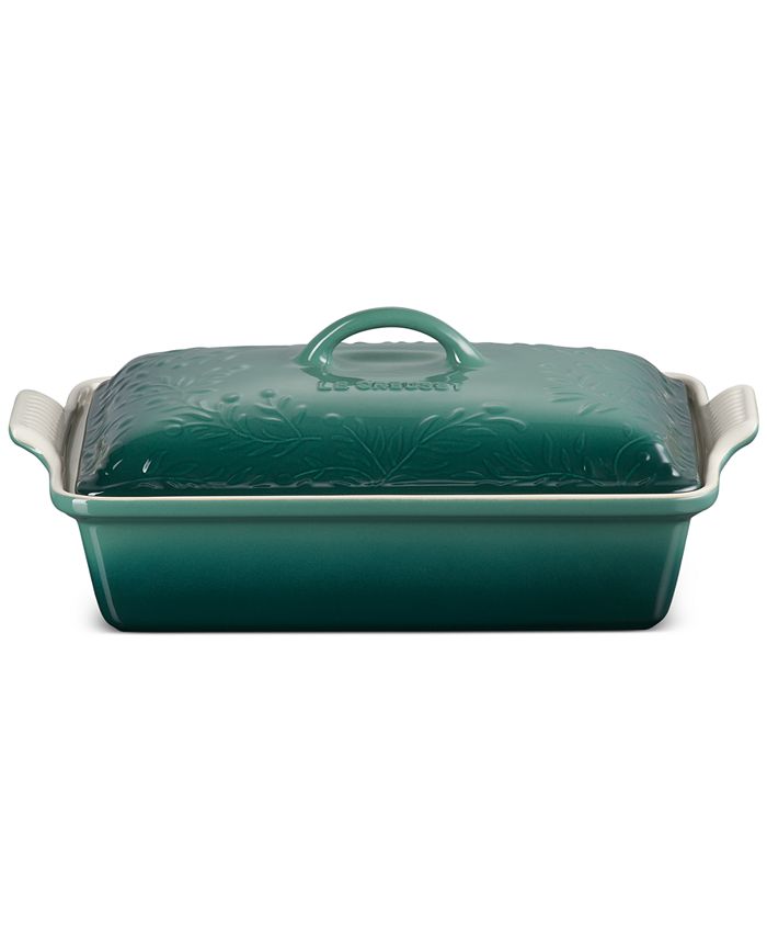 Le Creuset Olive Branch Heritage Rectangular Stoneware Baking Dish, 4 ...