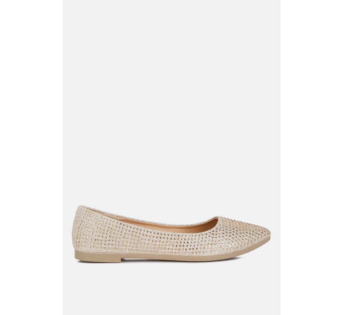Click here for denki studded ballerina flats - Gold prices
