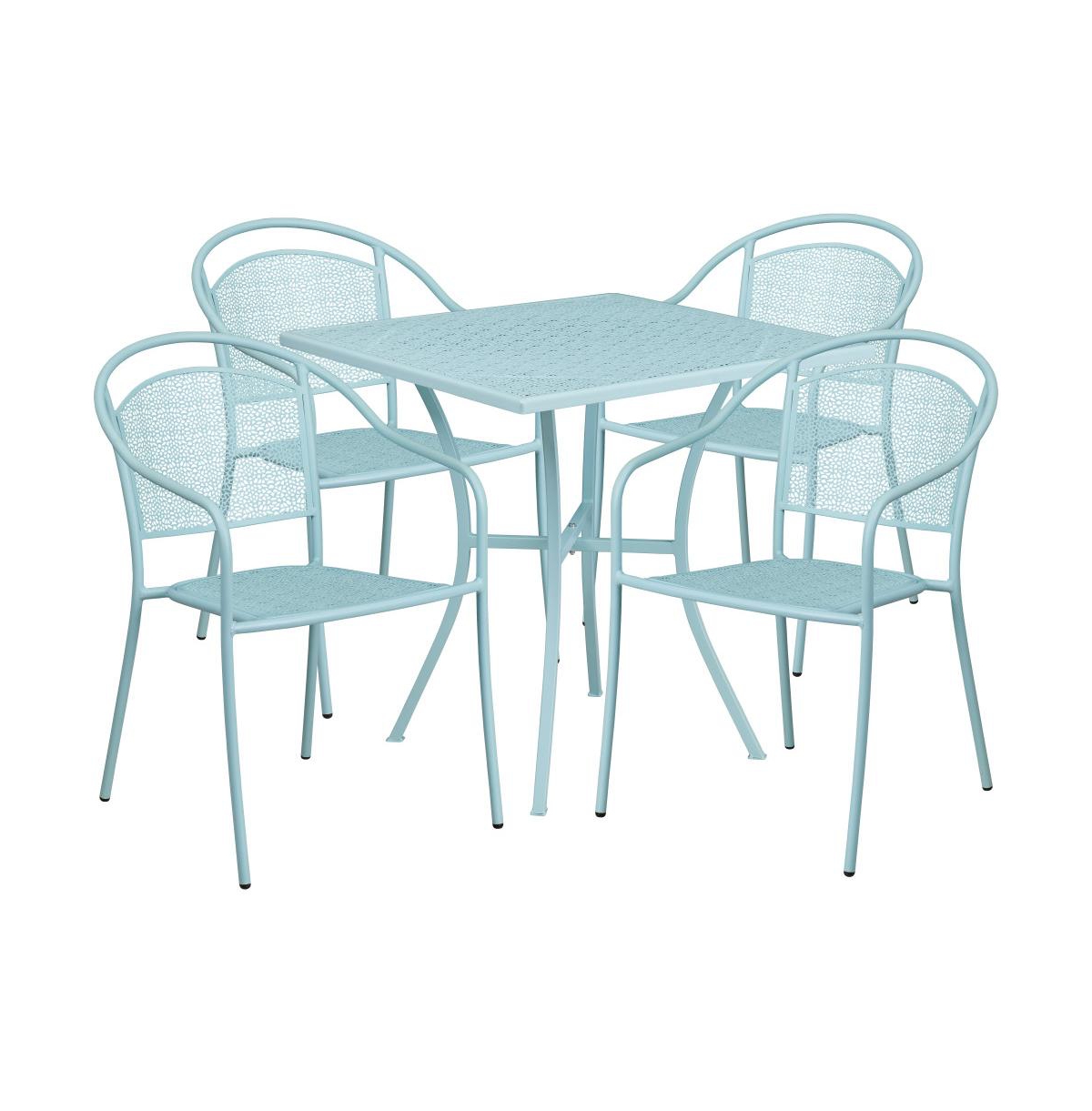 Click here for Commercial Grade 28 Square Metal Garden Patio Tabl... prices