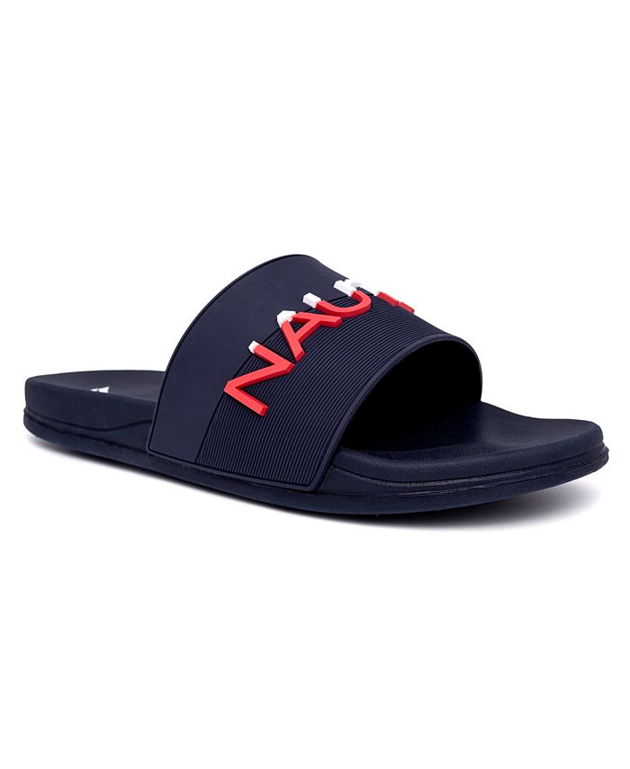 Nautica Men's Brome Pool Slip On Slides - Macy's