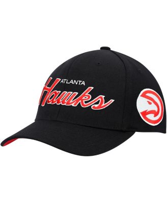 Men's Mitchell & Ness Black Atlanta Hawks MVP Team Script 2.0 Stretch ...