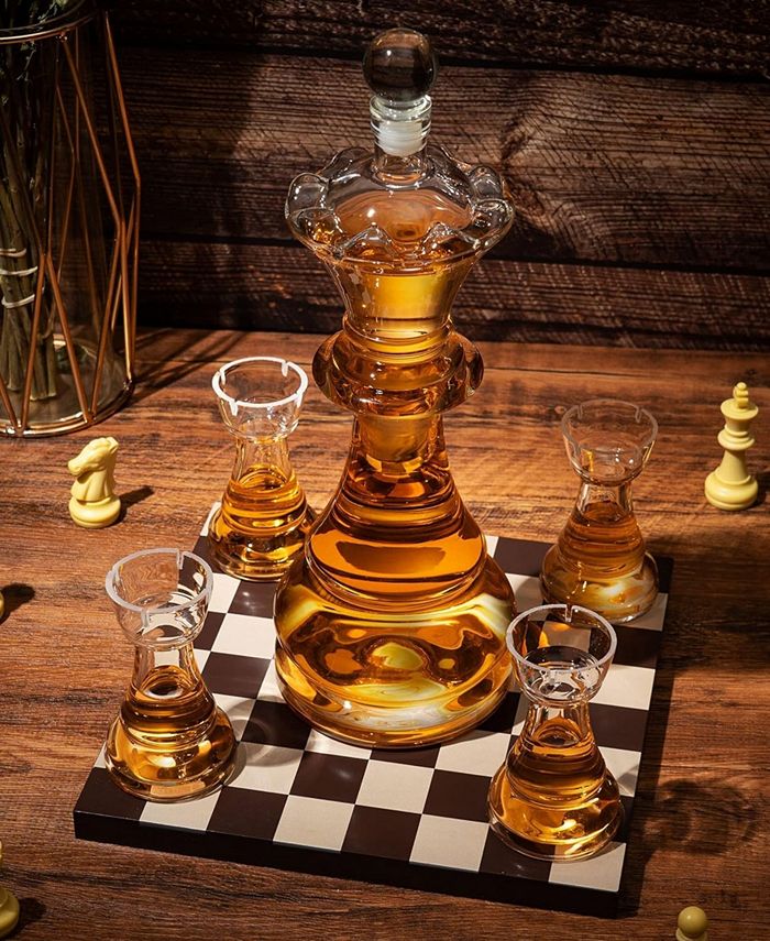 The Wine Savant Chess Decanter, Set of 5 - Macy's